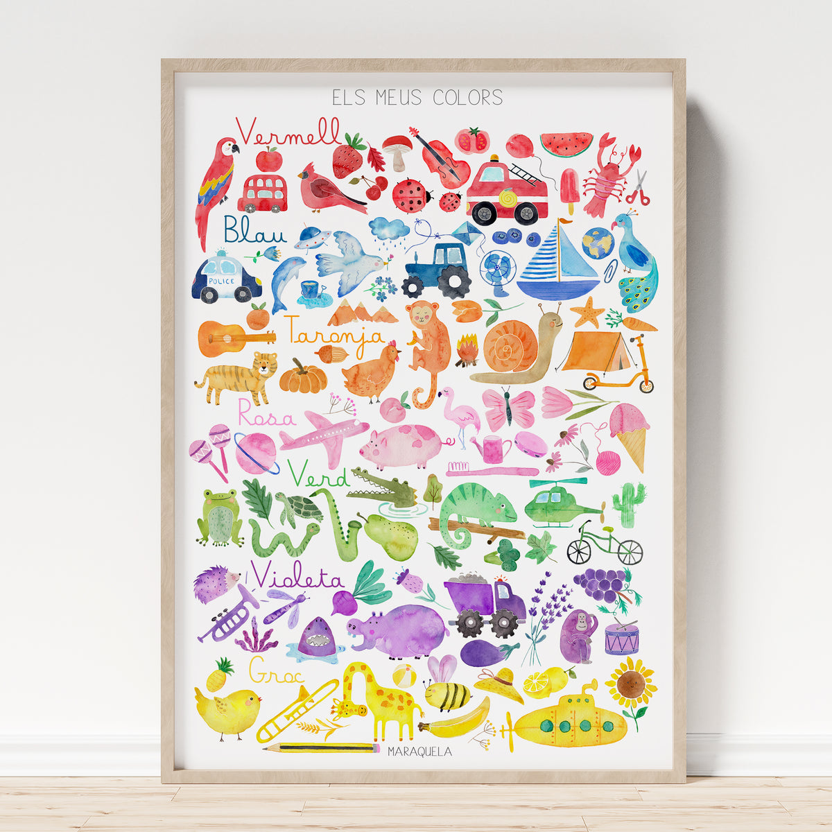 Lámina Els meus Colors en CATALÁN – Maraquela